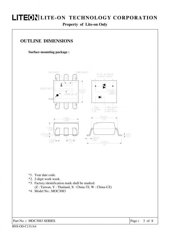 MOC3083 datasheet page 4