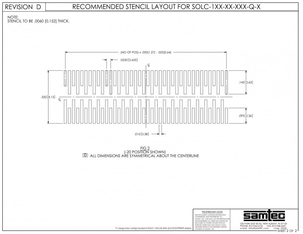 Samtec SOLC-120-02-L-Q-A technical drawing page 2
