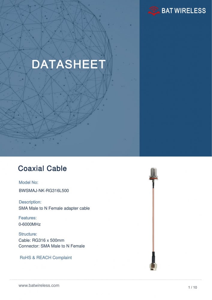BWSMAJ-NK-RG316L500 datasheet page 1