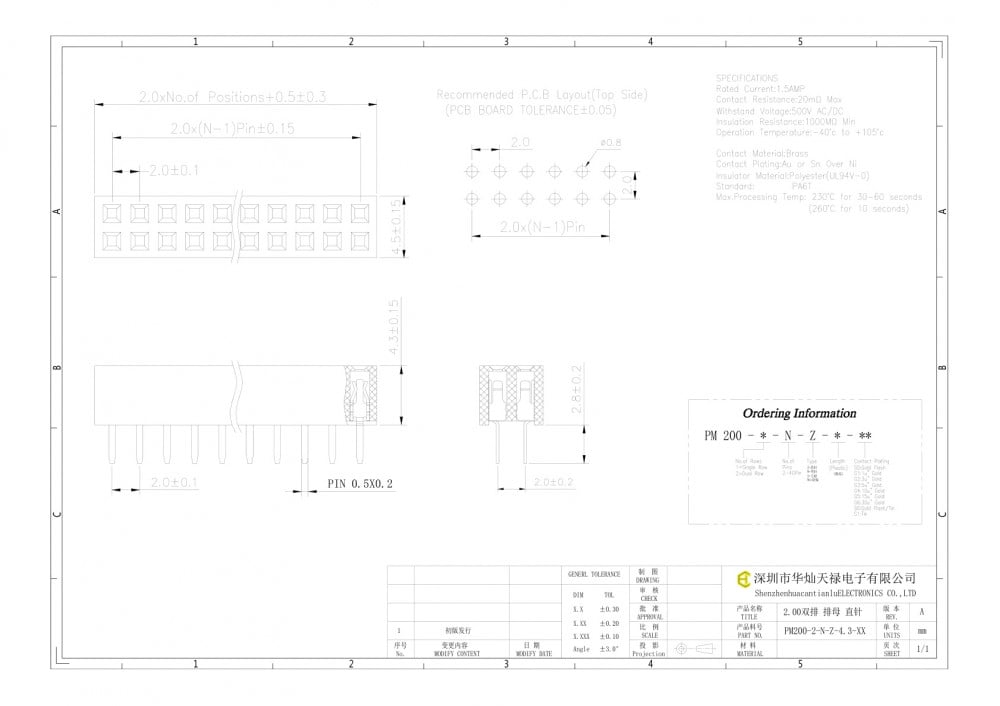 HCTL PM200 connector drawing preview