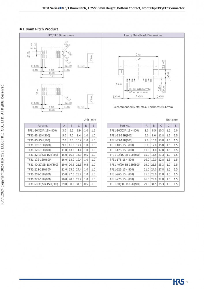 HRS TF31 series datasheet page 7