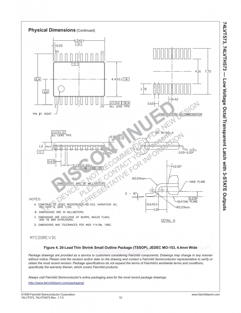74LVTH573 document page 10