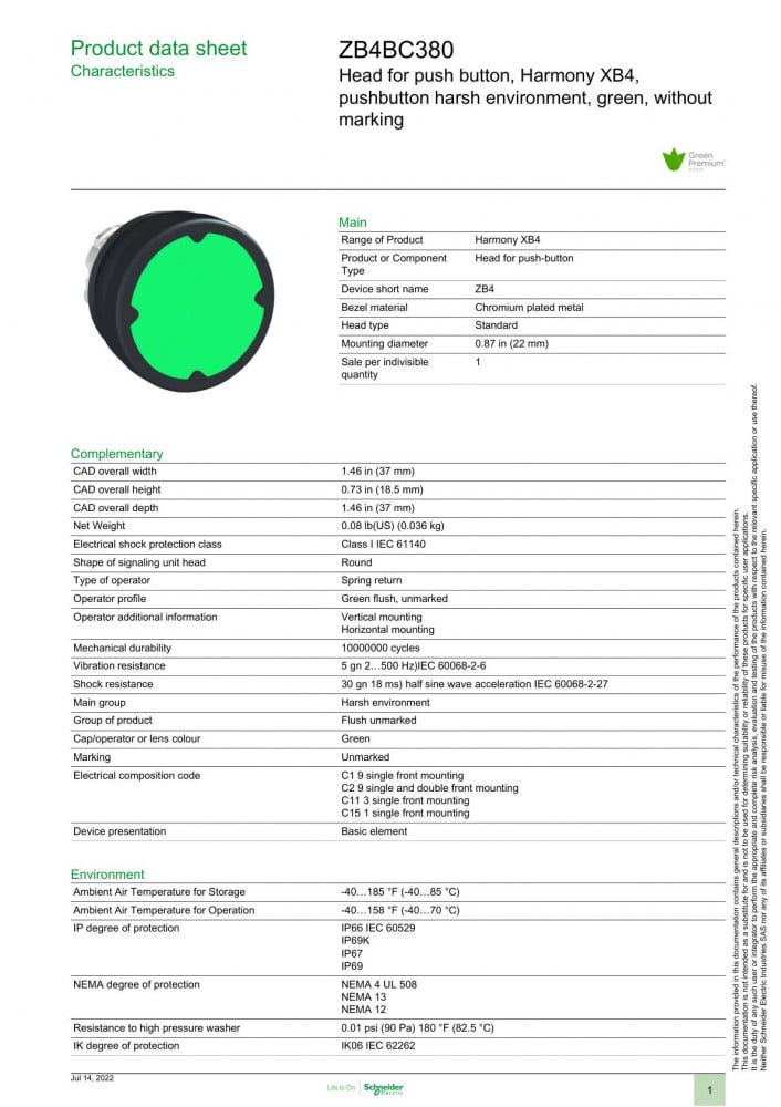 ZB4BC380 technical document page 1