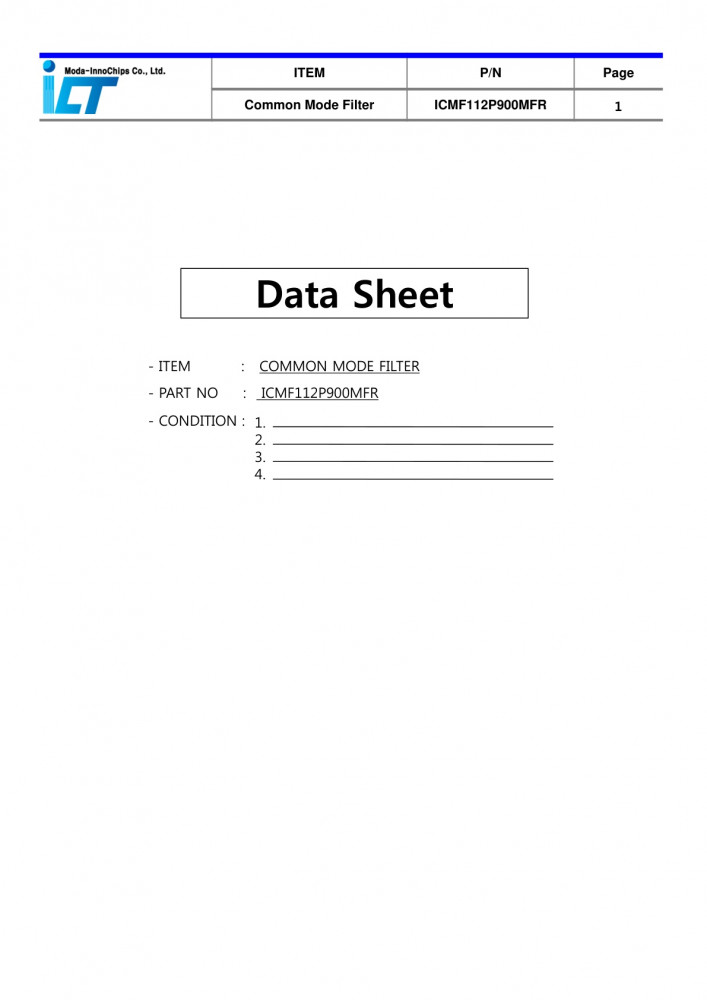 ICMF112P900MFR datasheet page 1