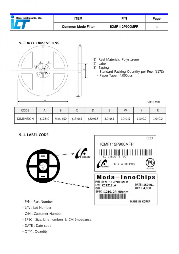 ICMF112P900MFR datasheet page 8