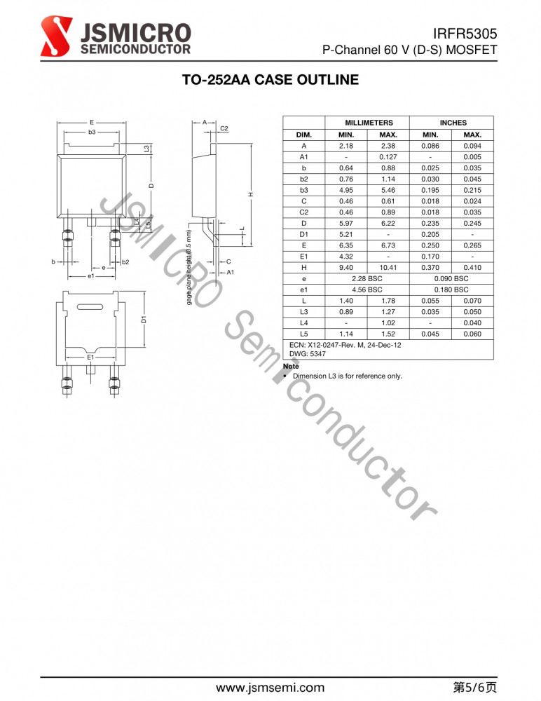 IRFR5305-JSM datasheet page 5