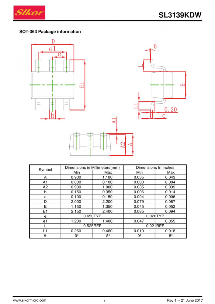 SL3139KDW datasheet page 4