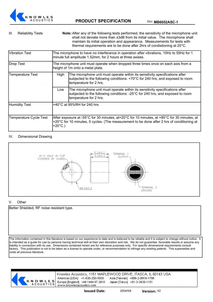 MB6052ASC-1 dimensional drawing page