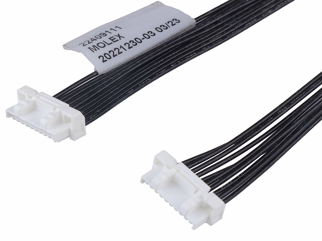 KK Plus 250-to-Pigtail Off-the-Shelf (OTS) Cable Assembly, 2.50mm Pitch, Single Row, 300.00mm Length, 6 Circuits, Black