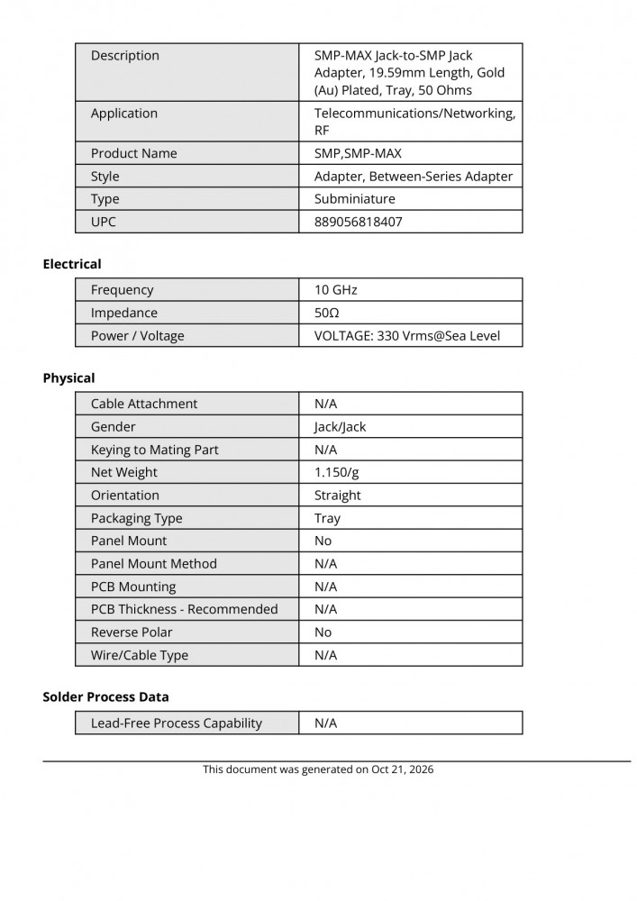 Product document image 2 for MOLEX 734200014
