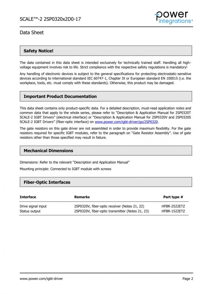 2SP0320T2D0-17 datasheet page 2