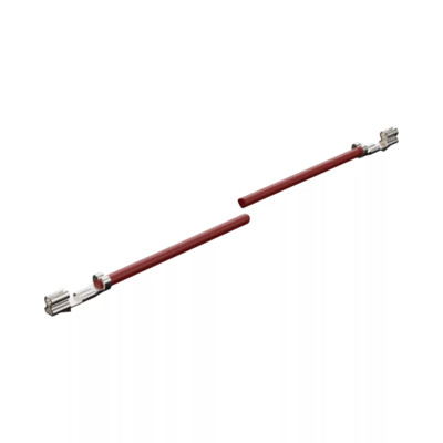 Pre-Crimped Lead Mini-SPOX Female-to-Mini-SPOX Female, Tin (Sn) Plating,  450.00mm Length, 22 AWG, Red for sale