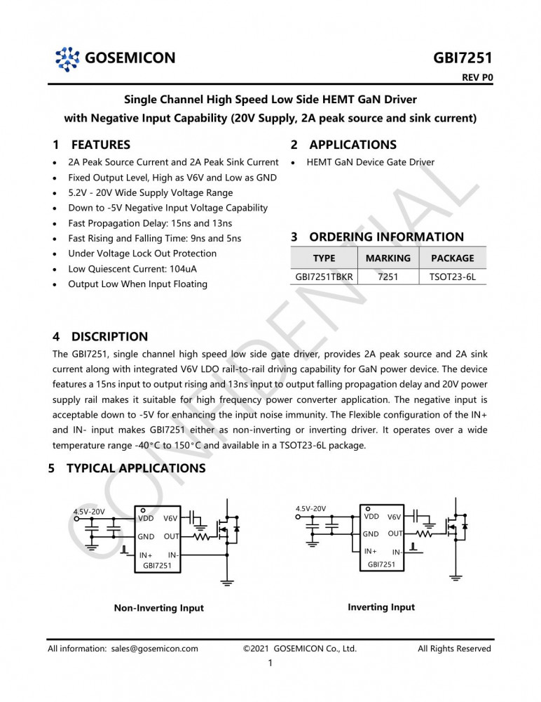 GBI7251TBKR datasheet page 1