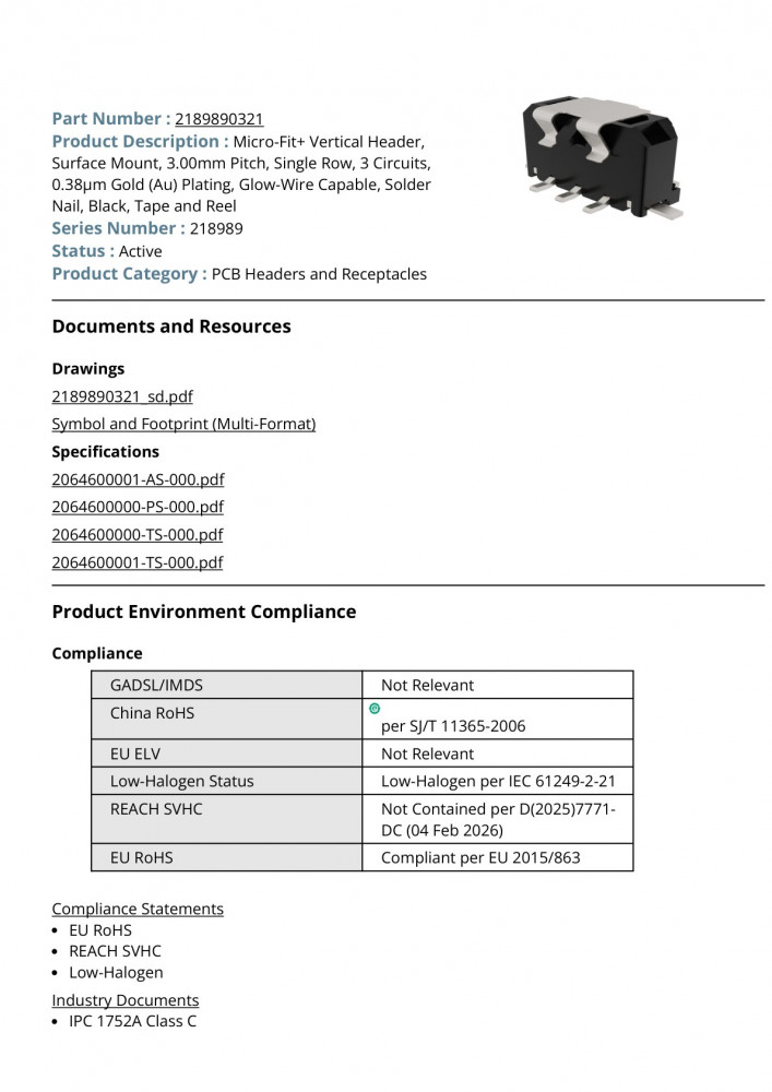 Product document page 1