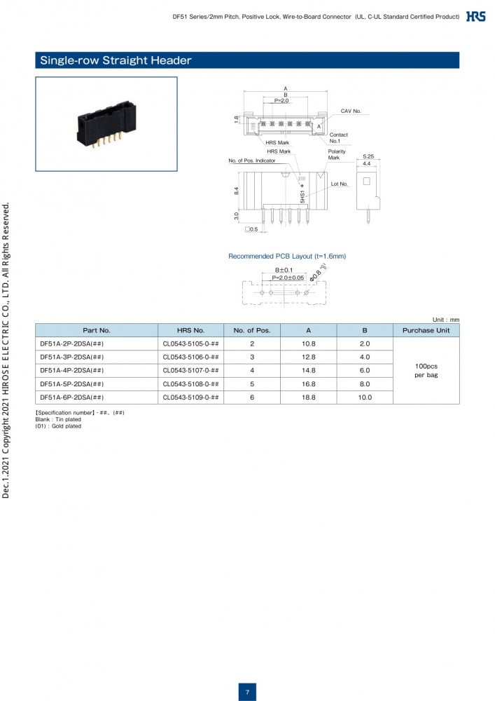 HRS DF51 datasheet page 7