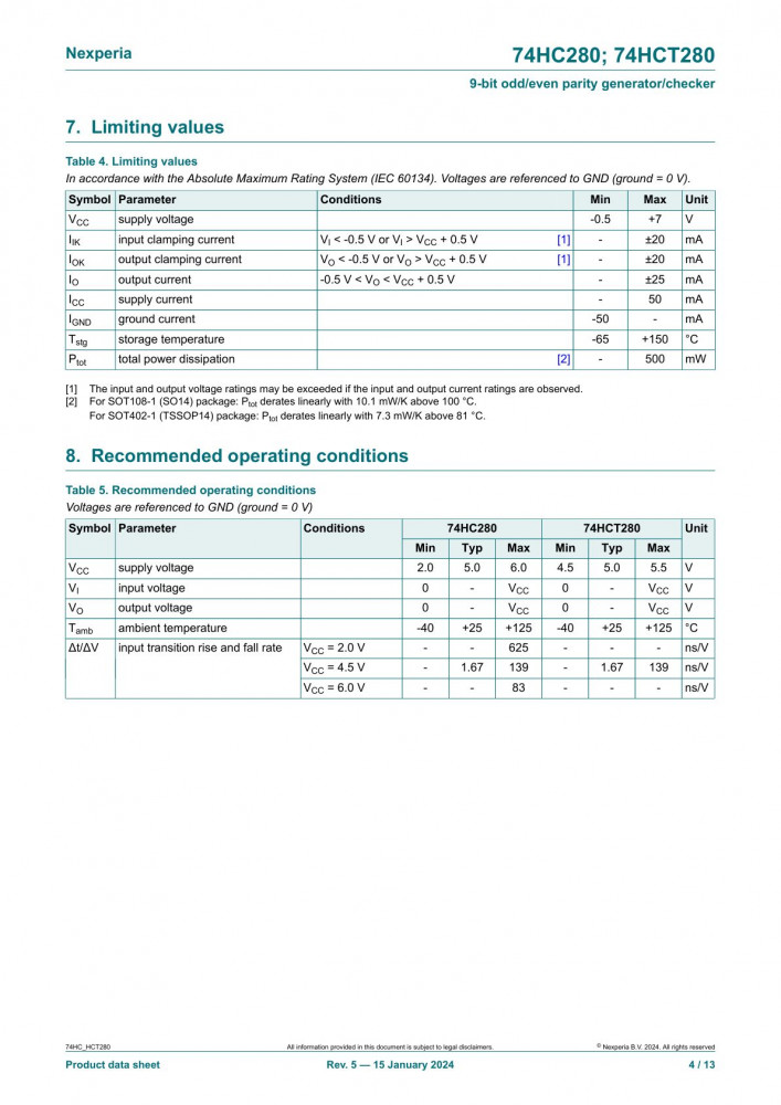 74HCT280D,653 technical document page 4