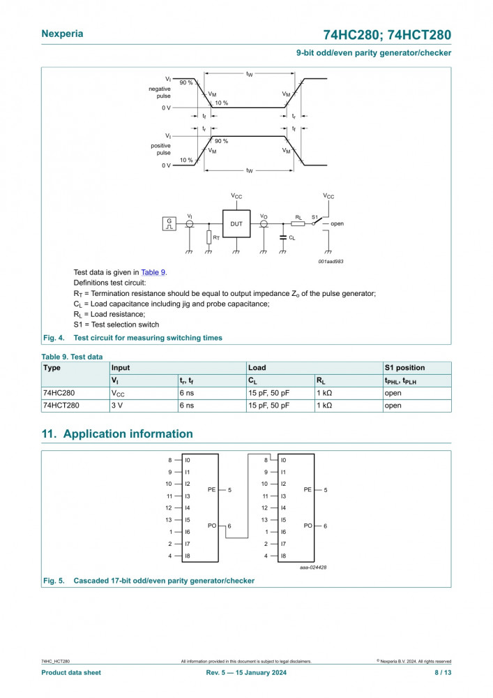 74HCT280D,653 technical document page 8