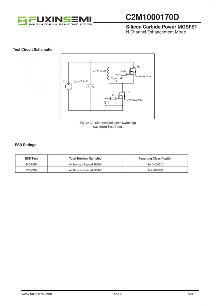 C2M1000170D datasheet page 8