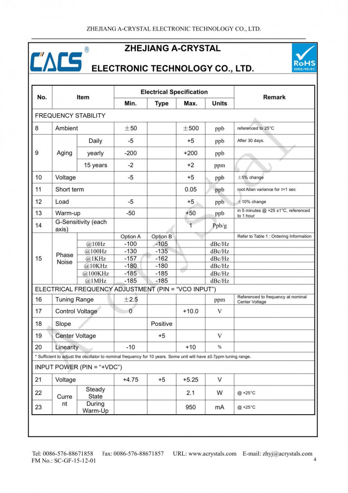 POC2525 specification page 4
