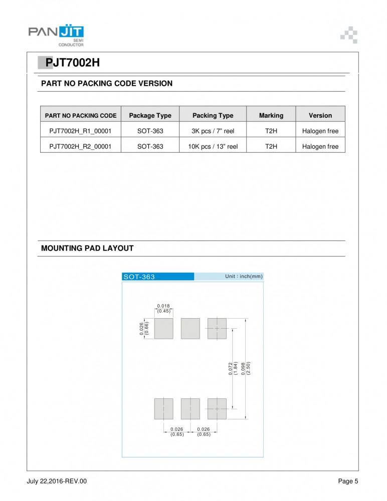 PJT7002H datasheet page 5