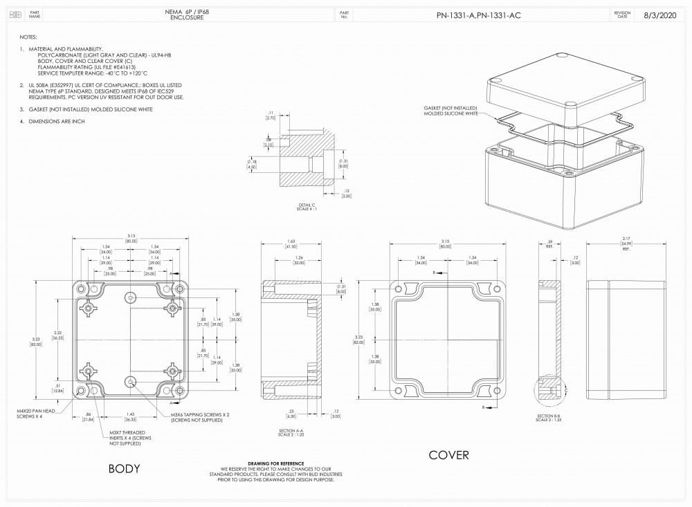 PN-1331-A product drawing reference
