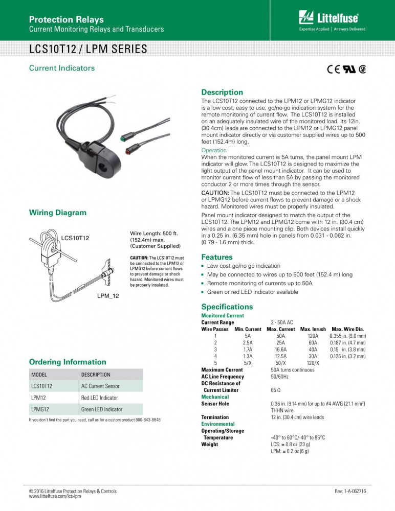 LCS10T12 technical document page