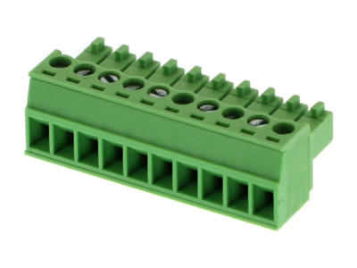 3.50mm Pitch Eurostyle Horizontal Plug, Green Housing, 10 Circuits for sale