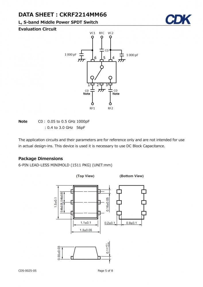 CKRF2214MM66-C2 datasheet page 5
