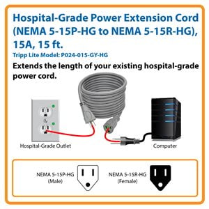 EATON P024-015-GY-HG Power Line Cable and Extension Cord Assembly for sale