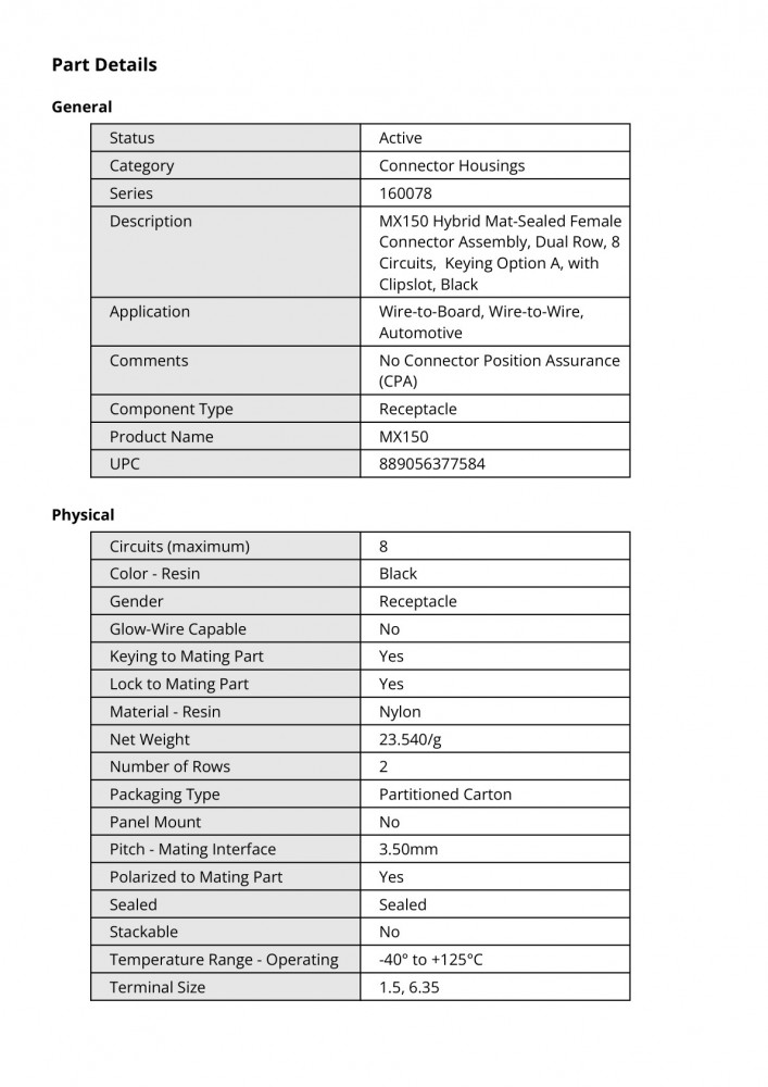 MOLEX 1600783011 technical document image 2