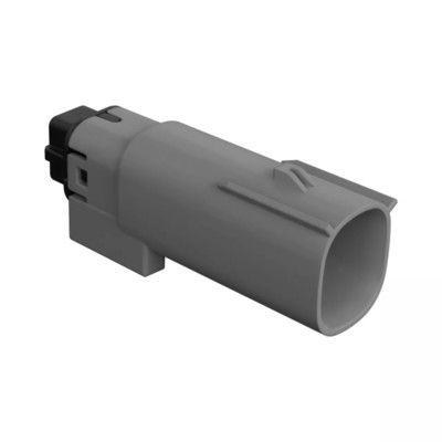 MX150 Mat-Sealed Male Connector Assembly, Dual Row, 4 Circuits, Keying Option B, without Connector Position Assurance, Light Gray for sale