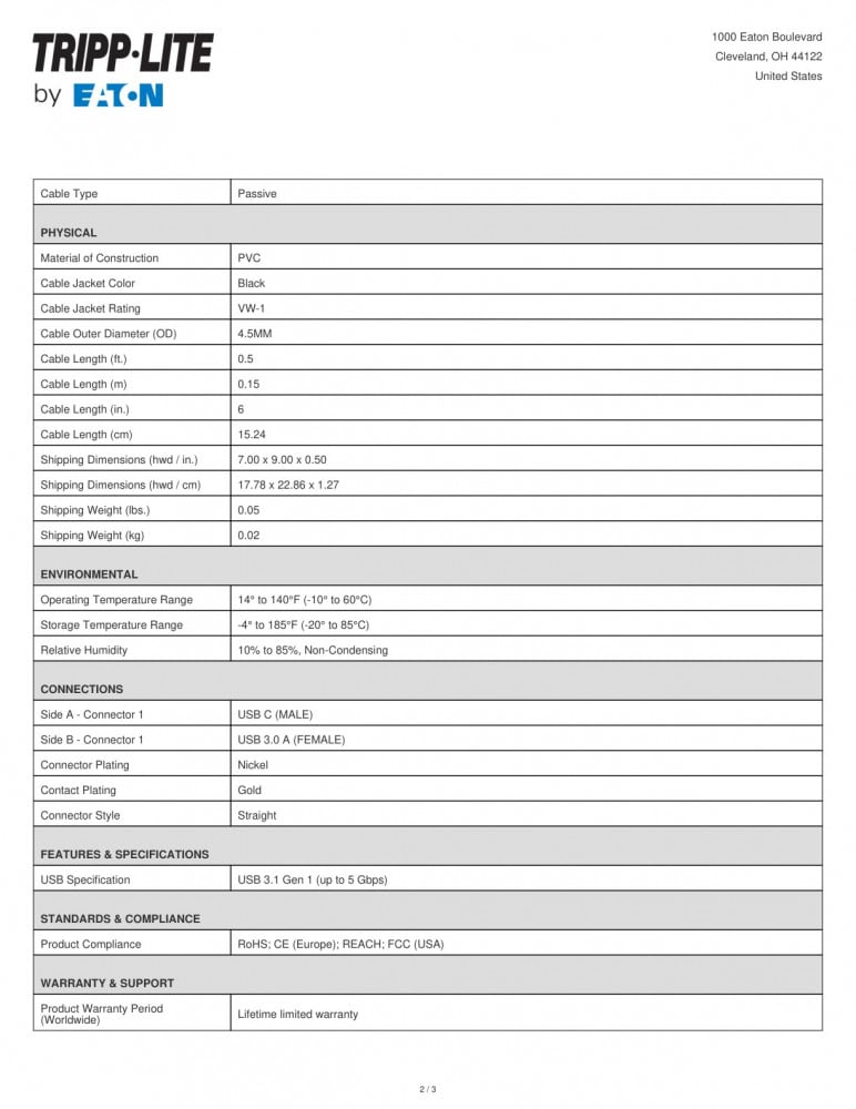 U428-06N-F technical document page 2