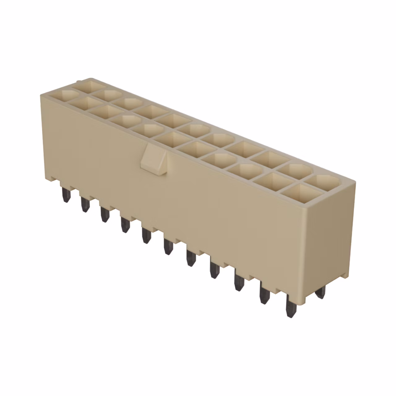 Mini-Fit HCS Header, 4.20mm Pitch, Dual Row, Vertical, without Snap-in Plastic Peg PCB Lock, 22 Circuits, Nylon 6/6 94V-0, Matte Tin (Sn) Plating, without Drain Holes for sale