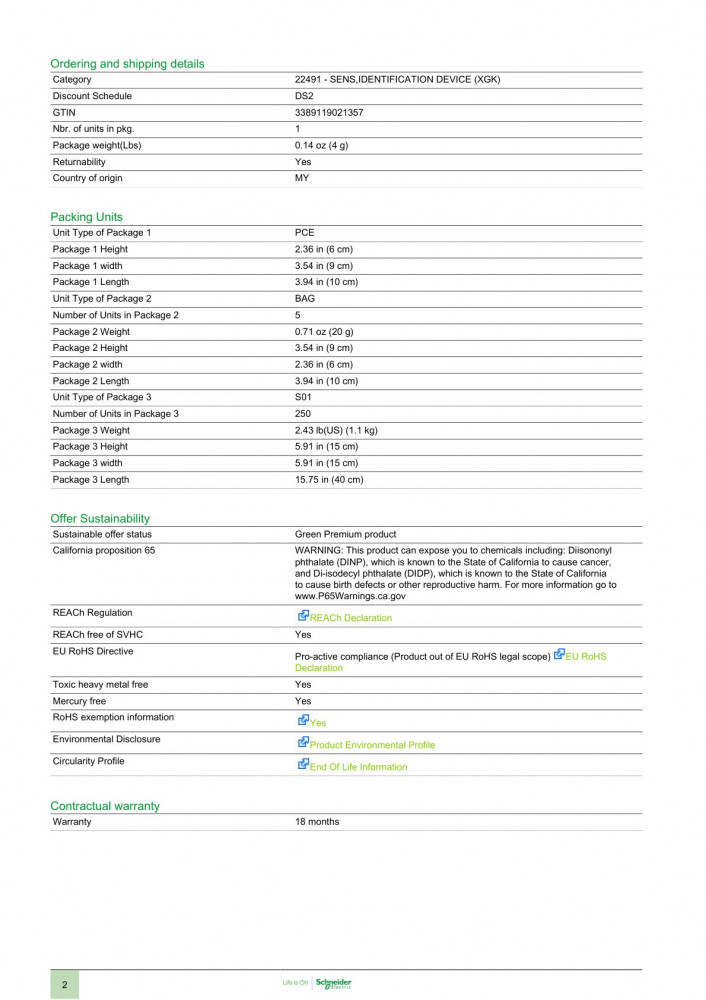 XGHB320345 technical document page 2