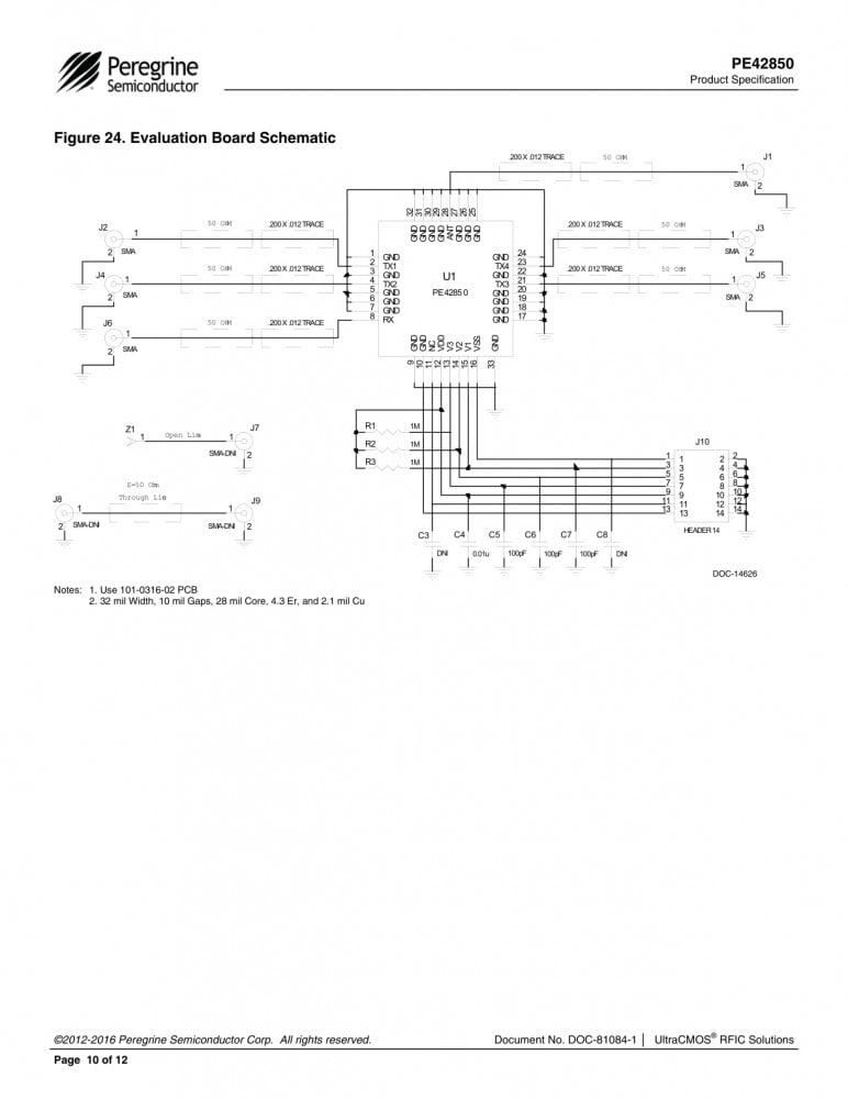 PE42850B-X datasheet page 10