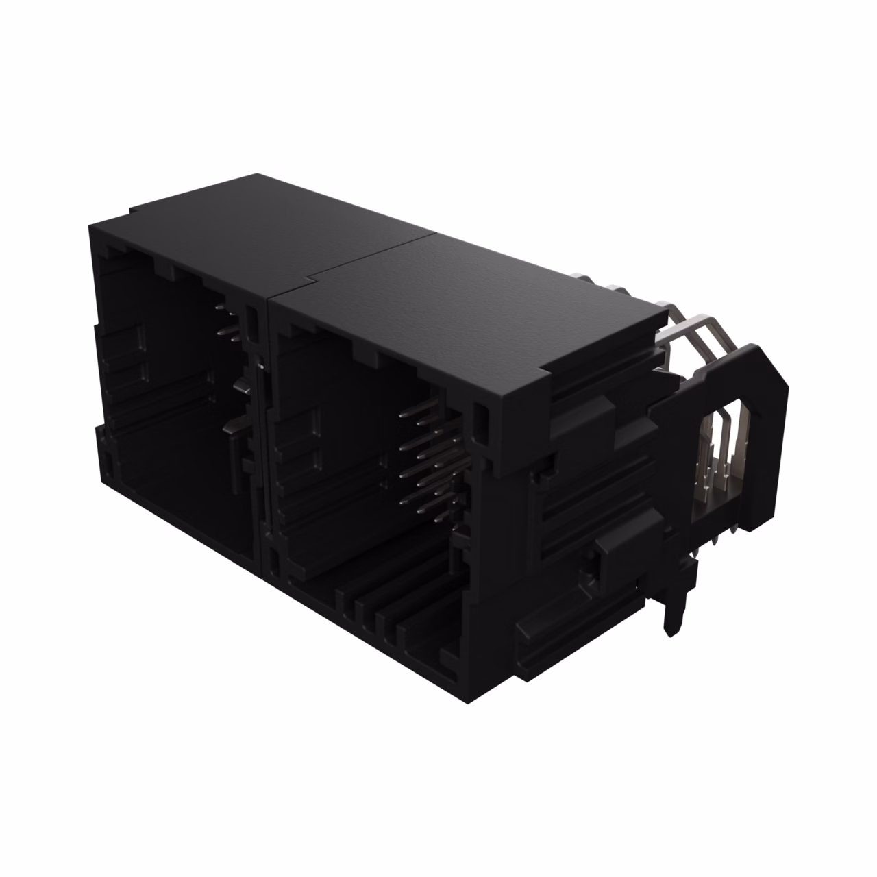 stAK50h 2 Bay Right-Angle Hybrid Header, 57 Circuits, Bay 1: 25 Circuits/Key 3/Black; Bay 2: 32 Circuits/Key 1/Black; Tray for sale