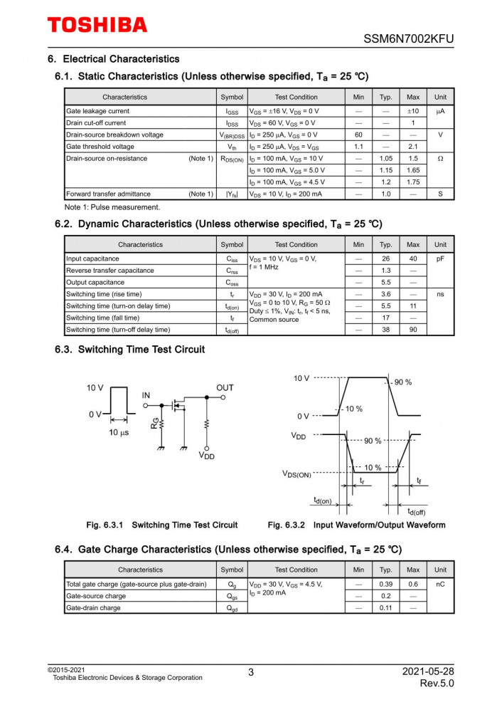SSM6N7002KFU,LF datasheet page 3