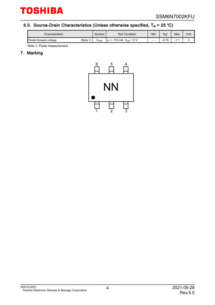 SSM6N7002KFU,LF datasheet page 4