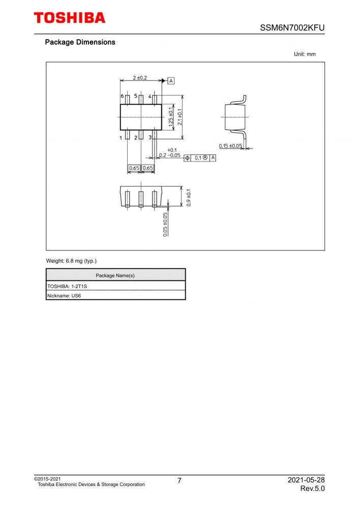 SSM6N7002KFU,LF datasheet page 7