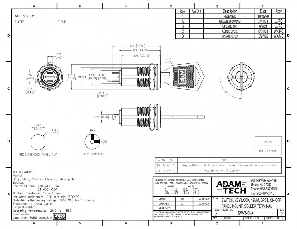 SW-R-K4-X product document image