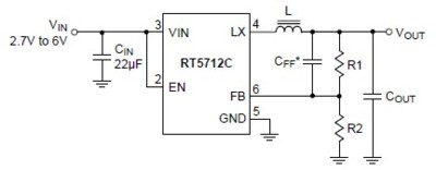 RT5701 - 3MHz 4A High Efficiency Step-Down Converter with I2C Interface
