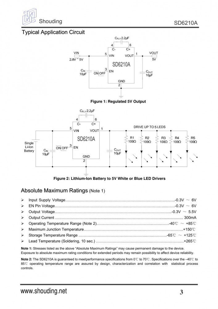SD6210A datasheet page 3