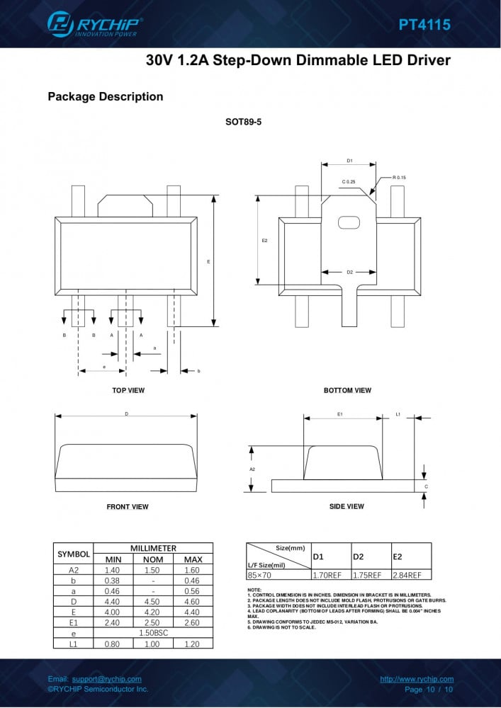 PT4115 datasheet page 10