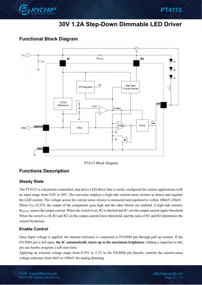 PT4115 datasheet page 6