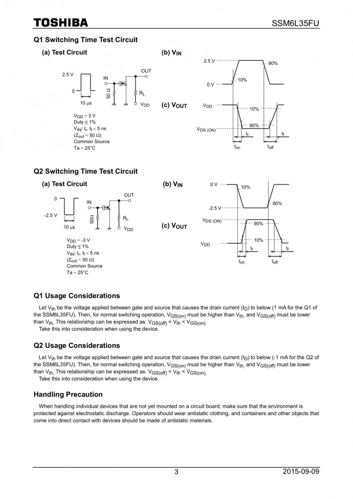 SSM6L35FU datasheet page 3