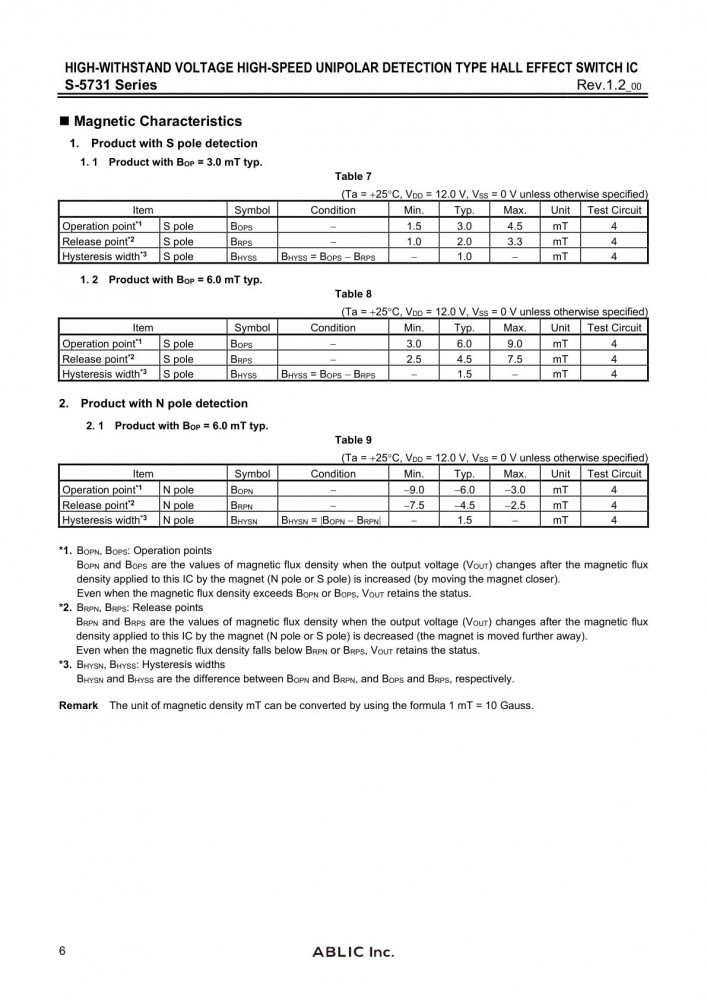 S-5731 technical document page 6