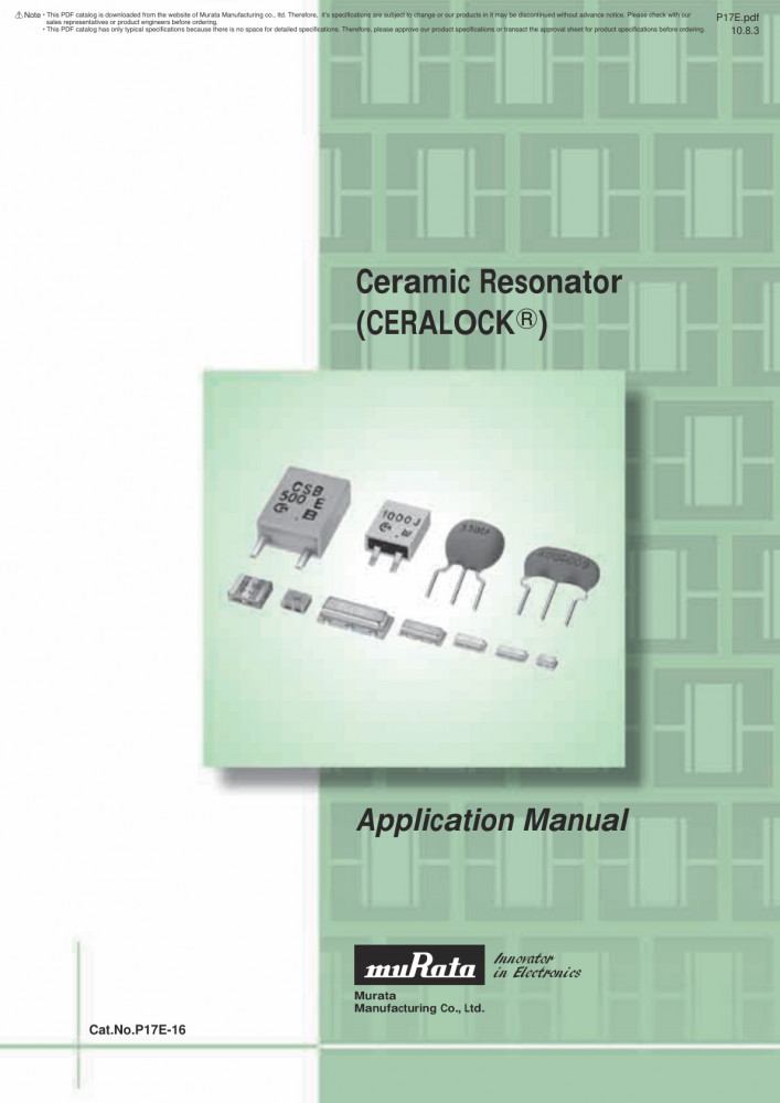 Ceramic Resonator CERALOCK application manual, page 1