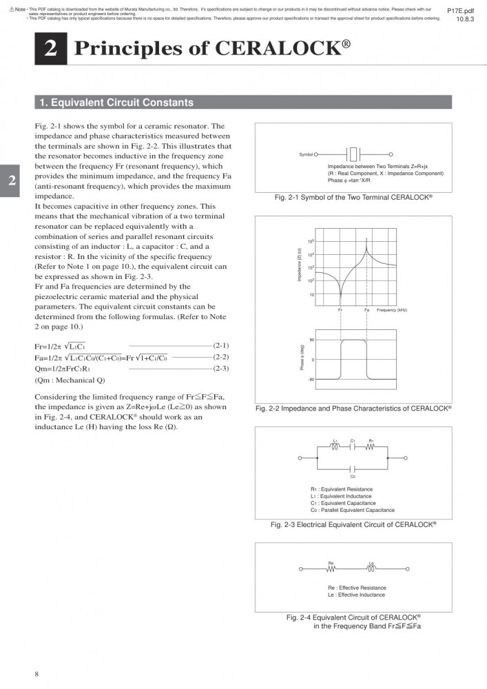 Ceramic Resonator CERALOCK application manual, page 10