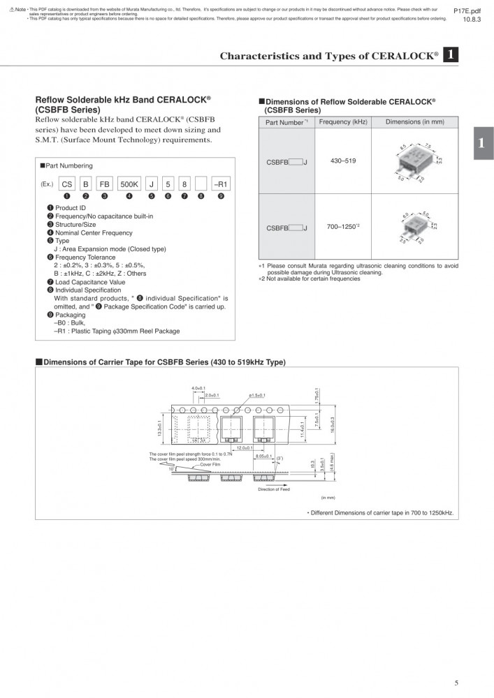 Ceramic Resonator CERALOCK application manual, page 7