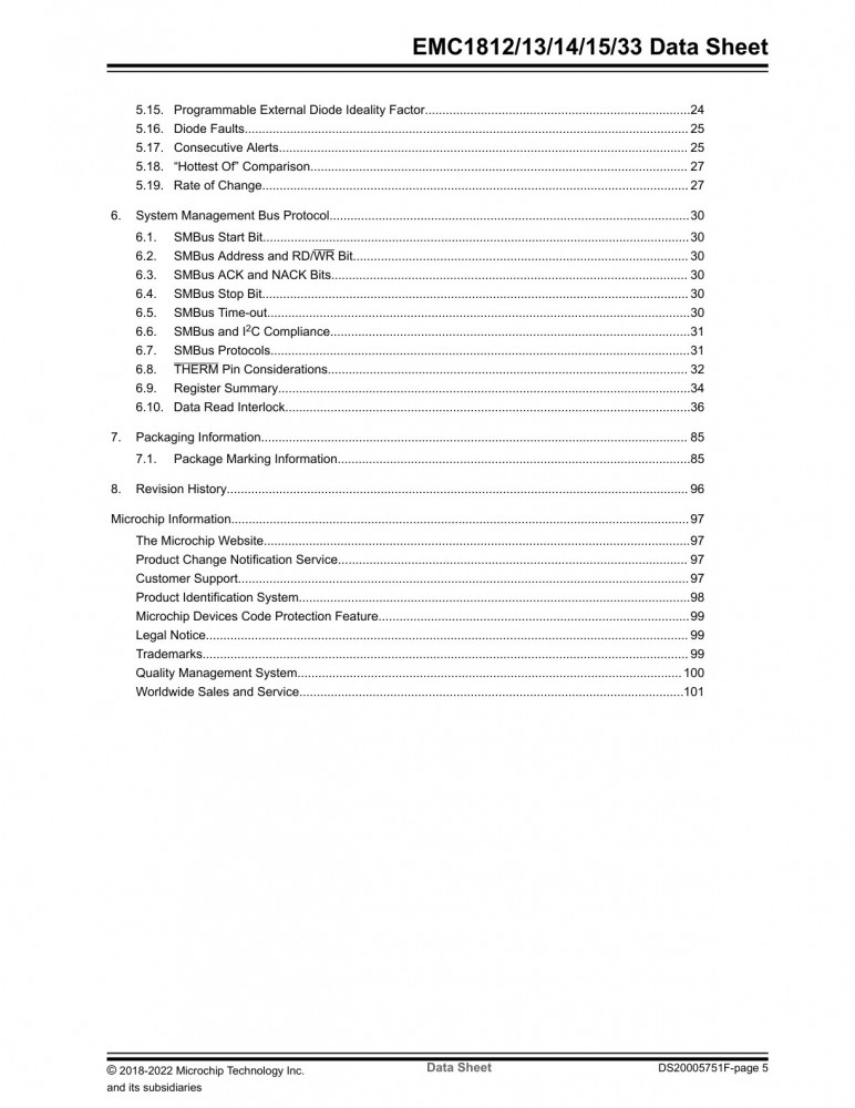 EMC181x datasheet page 5